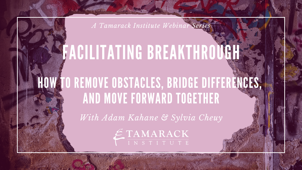 WEBINAR | Facilitating Breakthrough | How to Remove Obstacles, Bridge Differences, and Move ...